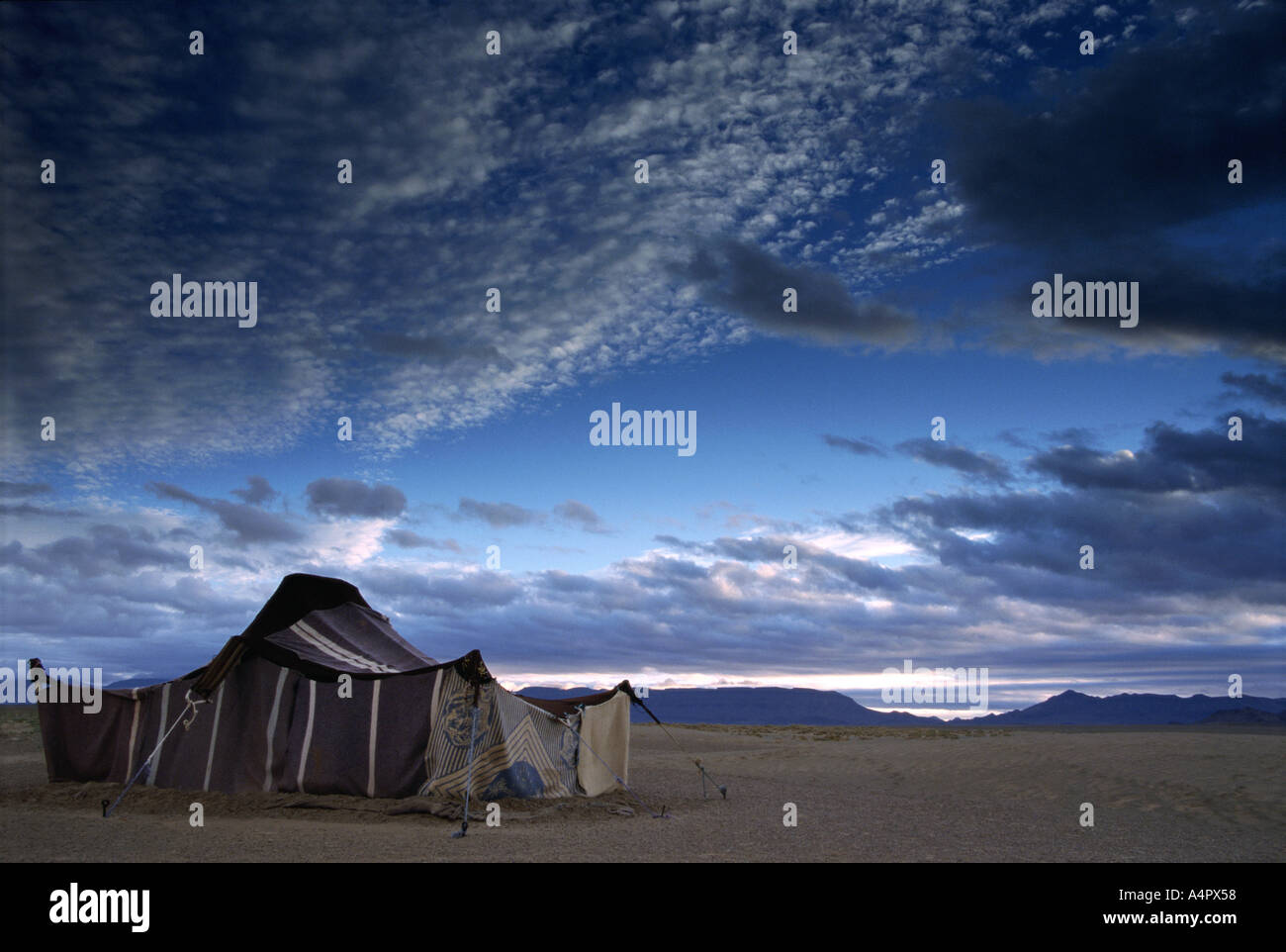 Nomad Tent in African Desert Stock Photo - Alamy
