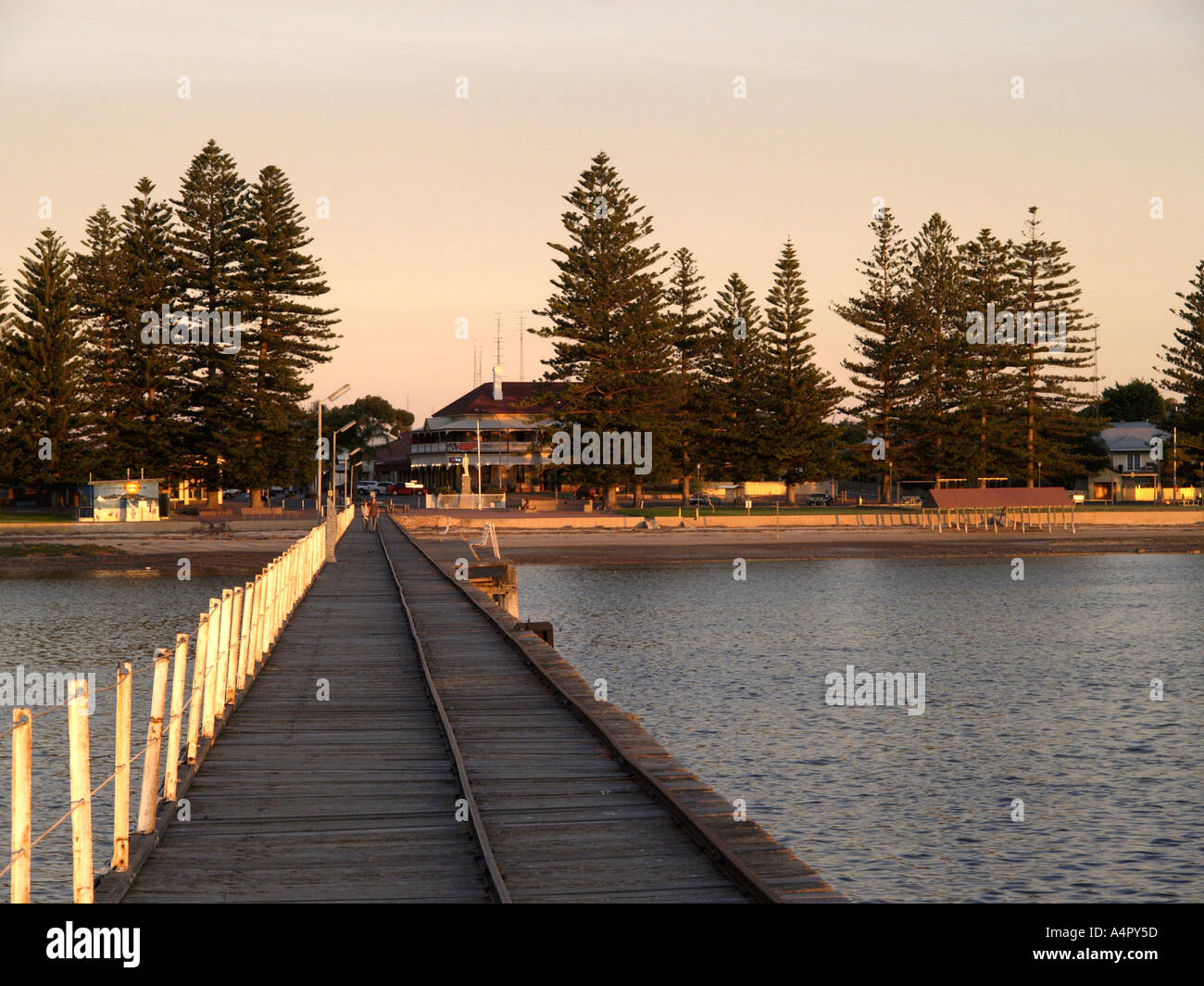 Jetty port broughton yorke peninsular south australian hi-res stock ...