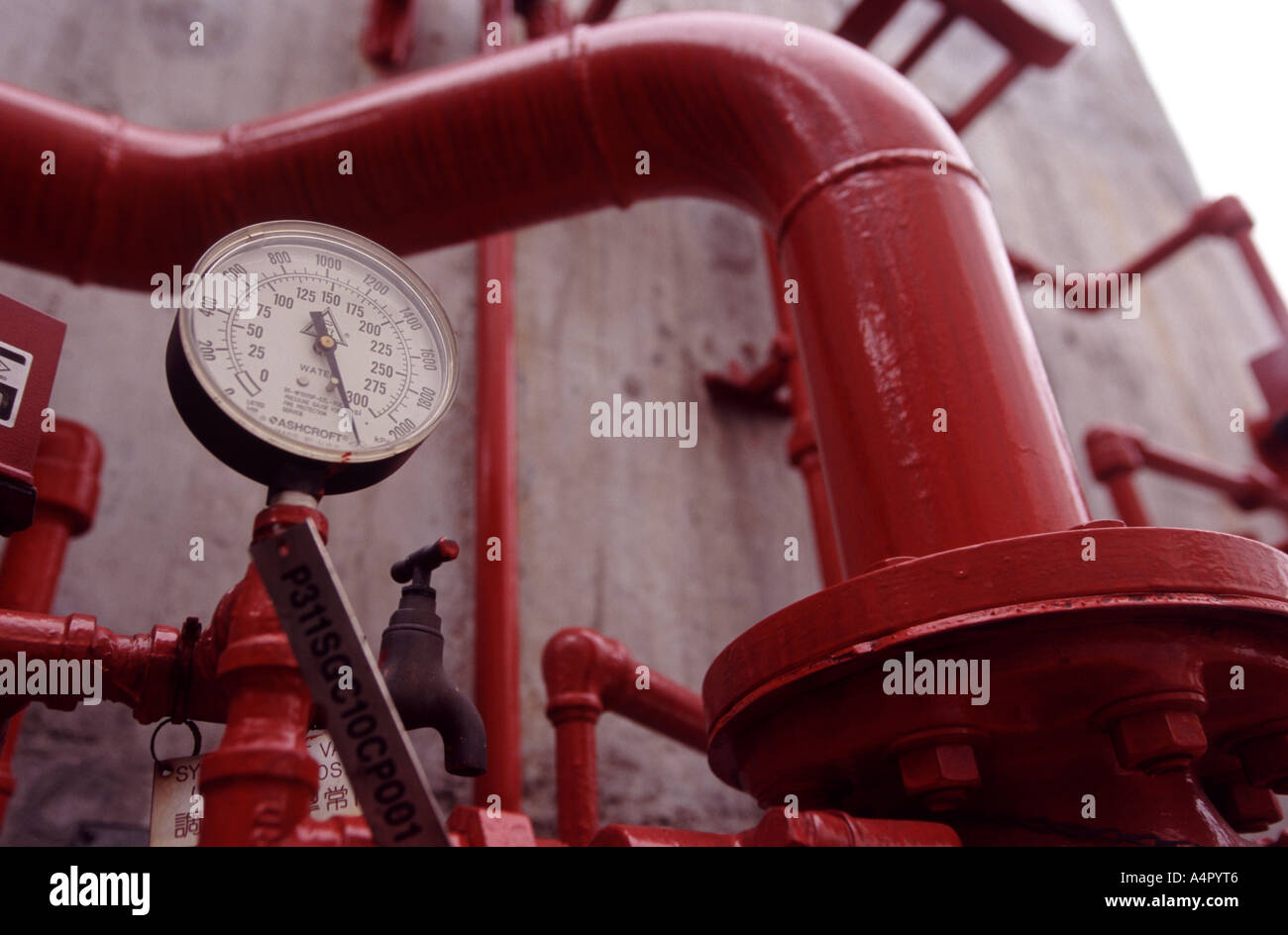 electrical power station pipeline, meter, tank, gauge Stock Photo - Alamy