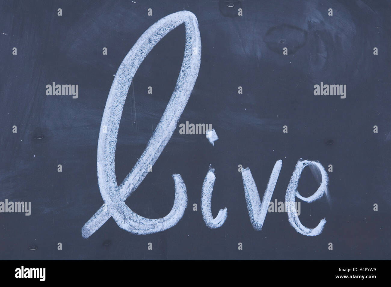 Live text written on hi-res stock photography and images - Alamy