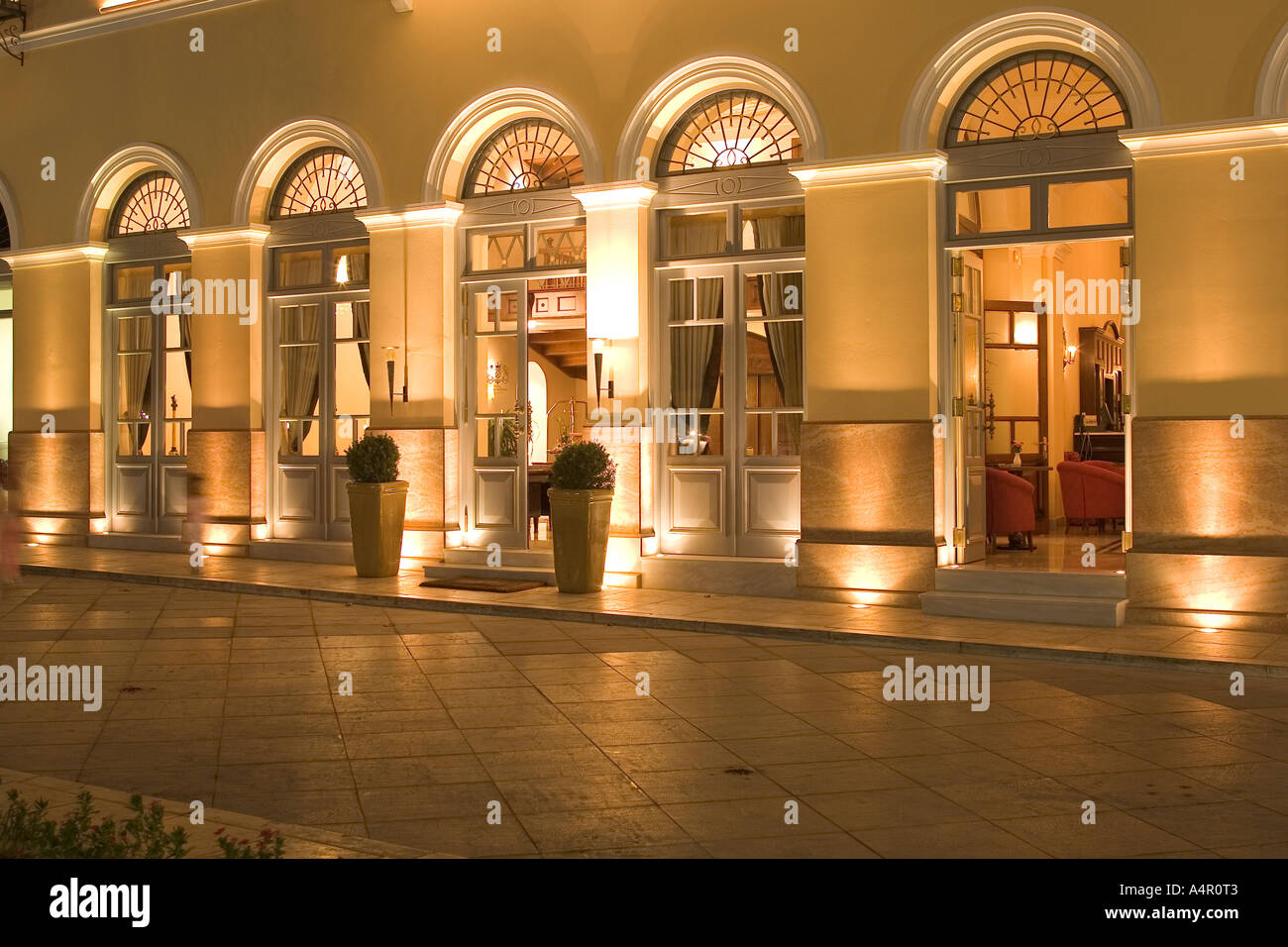 Front door open night exterior hi-res stock photography and images - Alamy