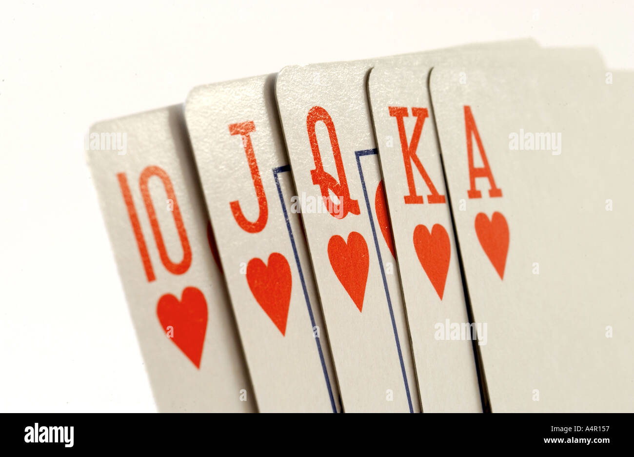 Color image showing a royal flush poker hand Stock Photo - Alamy