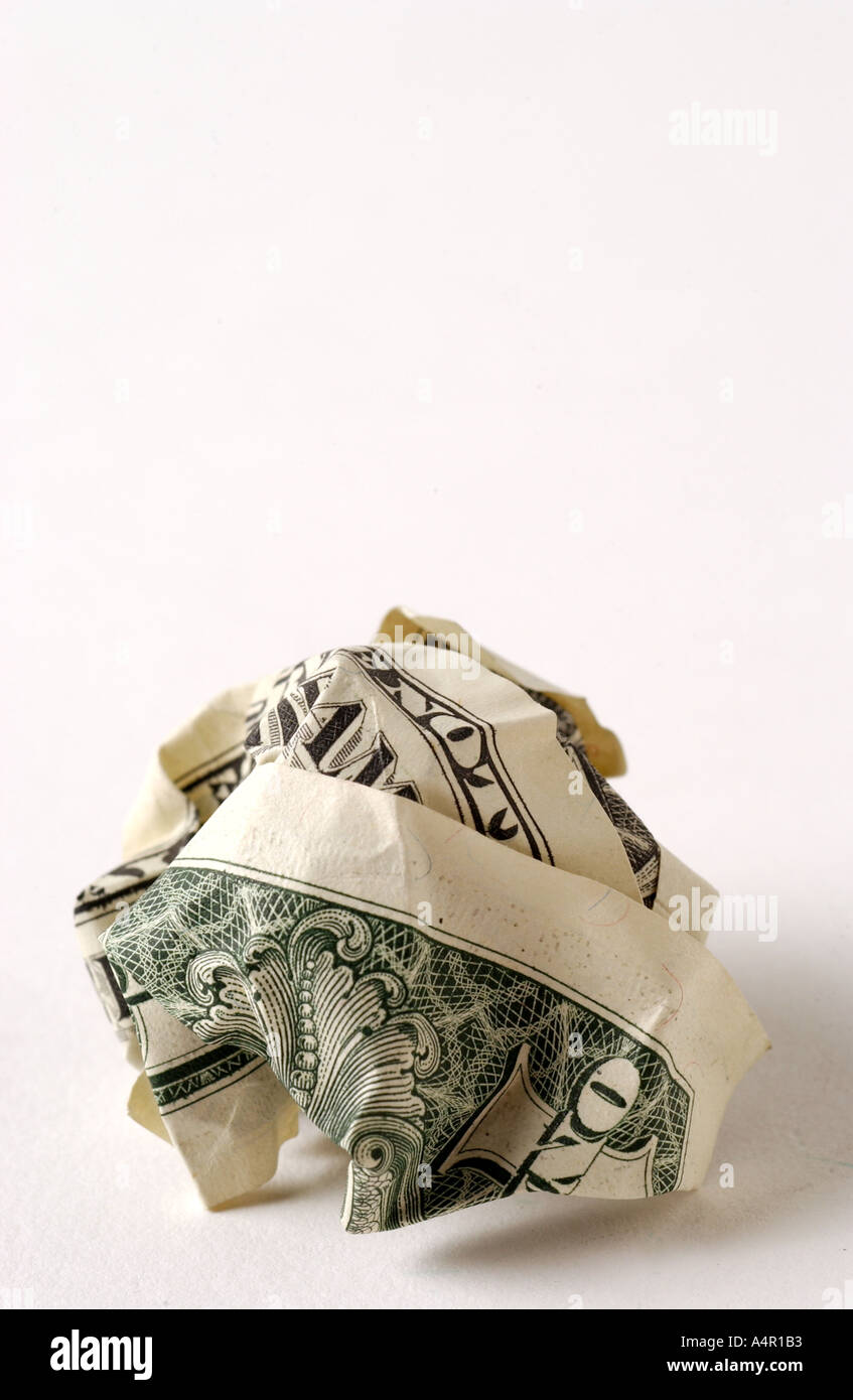 Dollar bill wadded up hi-res stock photography and images - Alamy