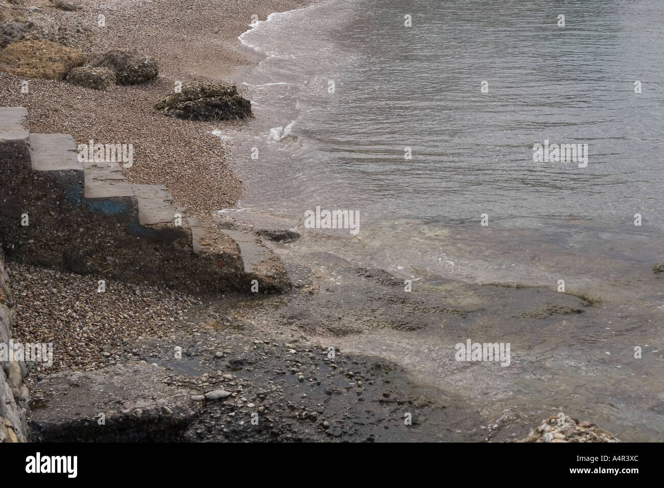 Steps on the riverbank Stock Photo - Alamy