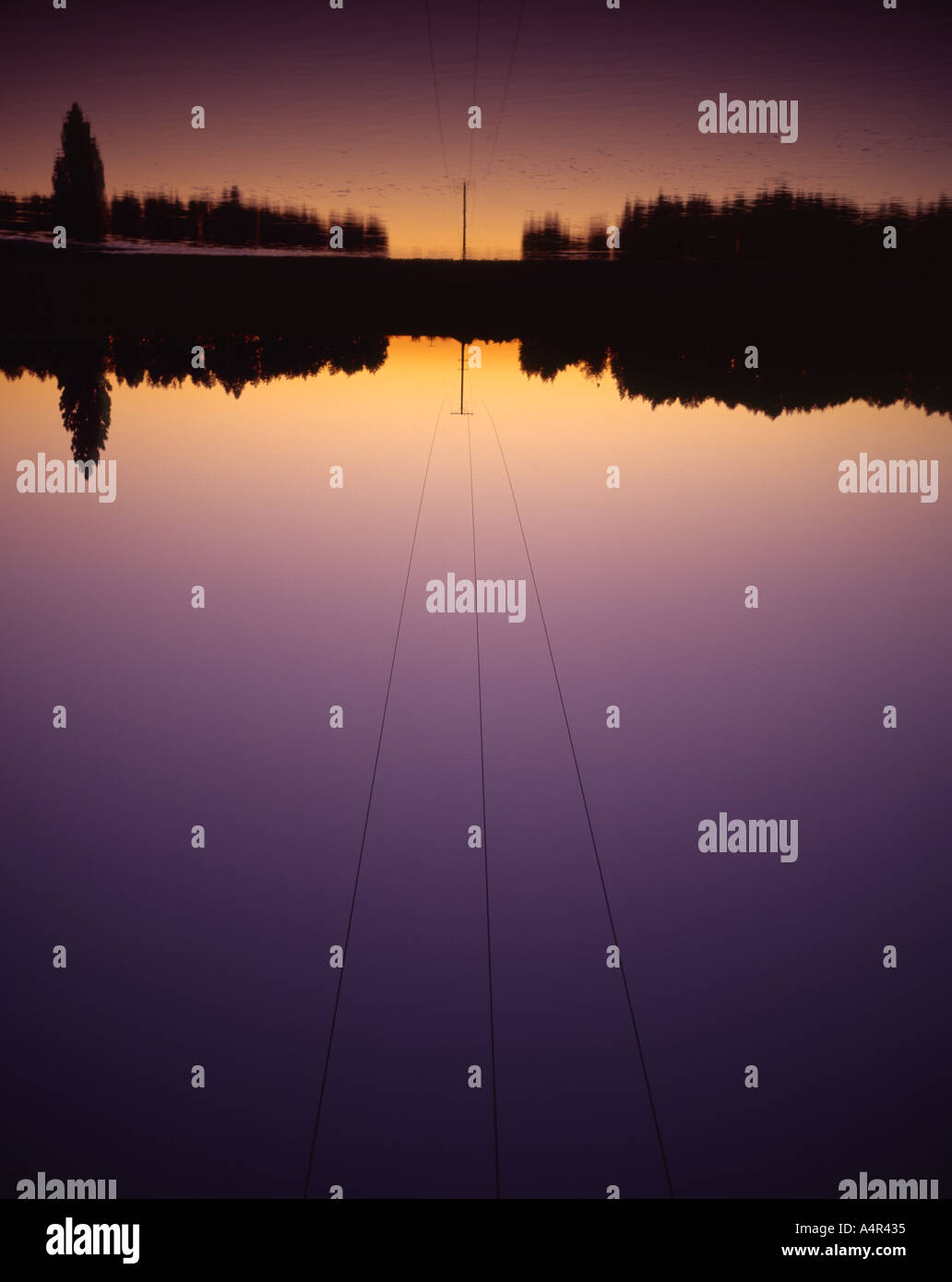 Reflection of new power lines hi-res stock photography and images - Alamy