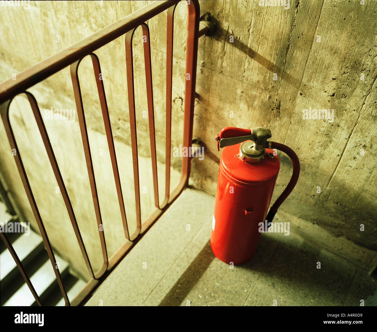 Fire extinguisher, elevated view Stock Photo - Alamy