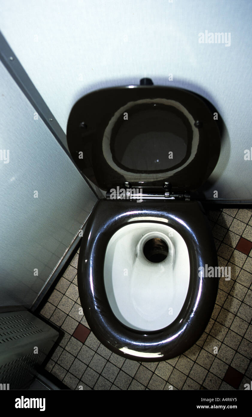 Toilet onboard a passenger train, Rotterdam, Netherlands Stock Photo ...
