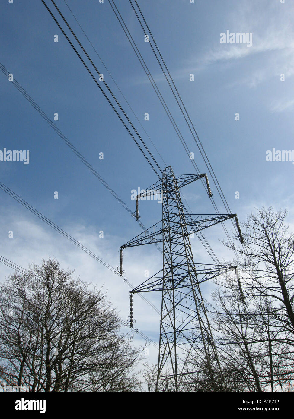 Pylons transporting electricity across the country UK Stock Photo - Alamy