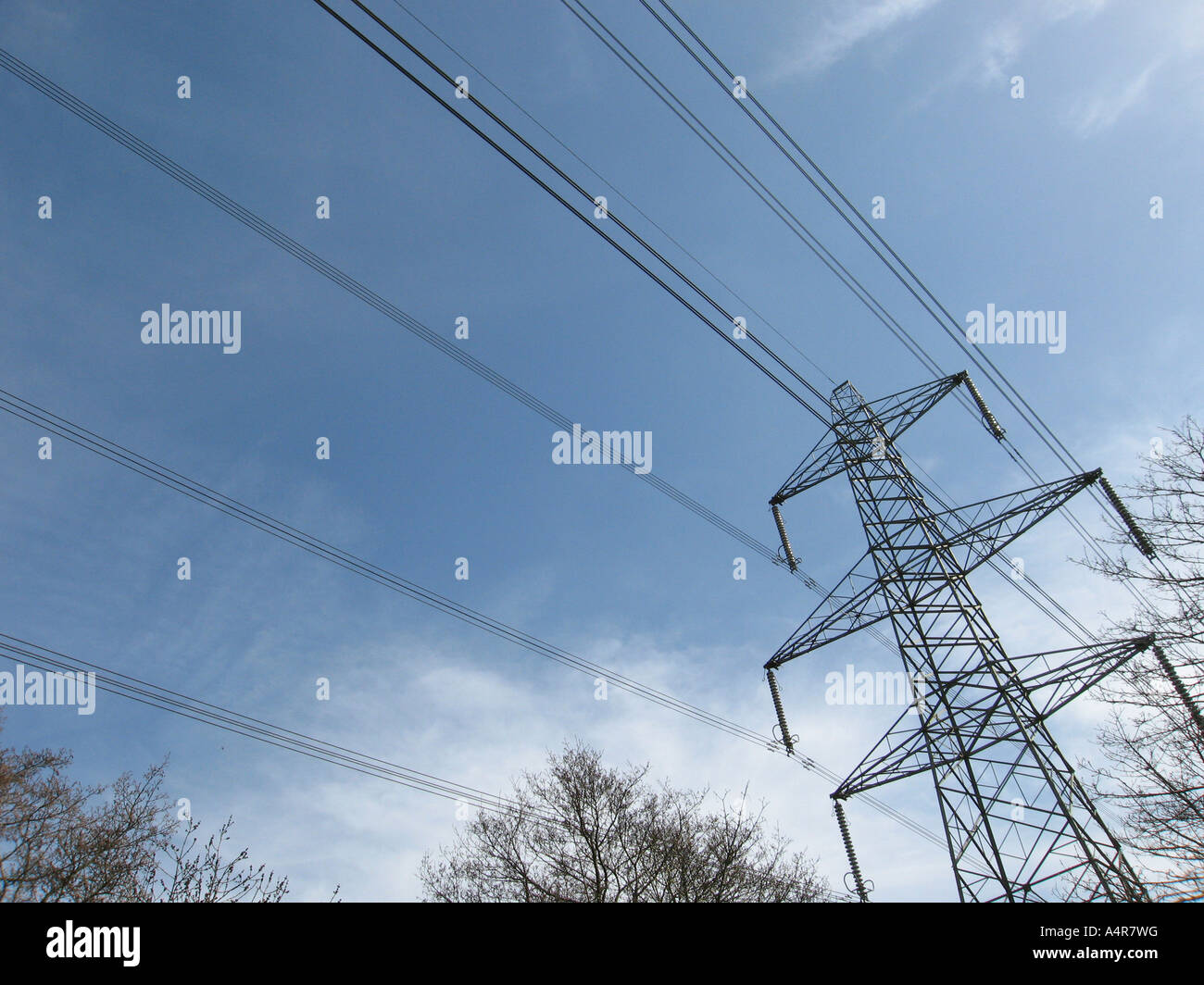 Pylons transporting electricity across the country UK Stock Photo - Alamy
