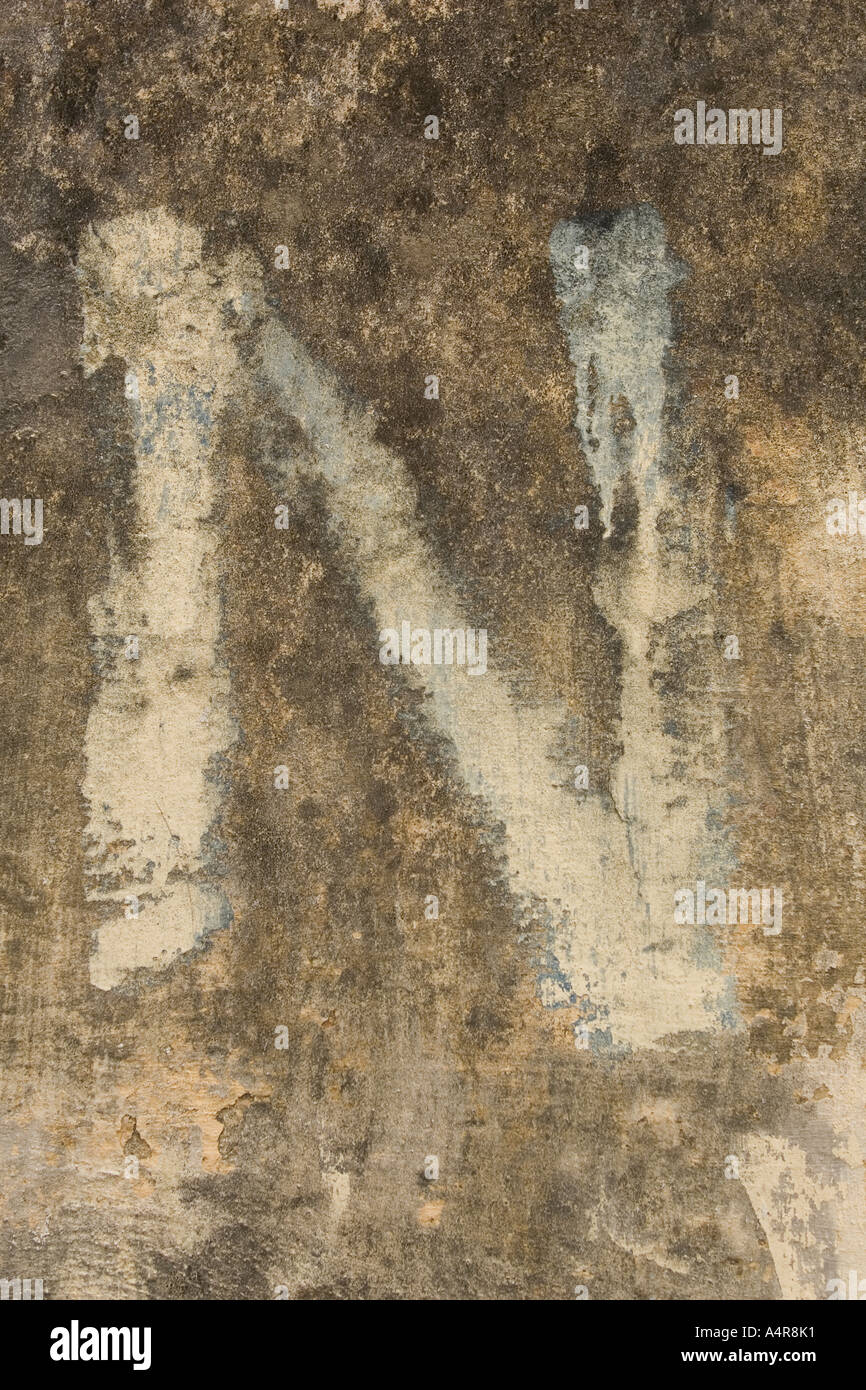 Letter N on a wall Stock Photo - Alamy