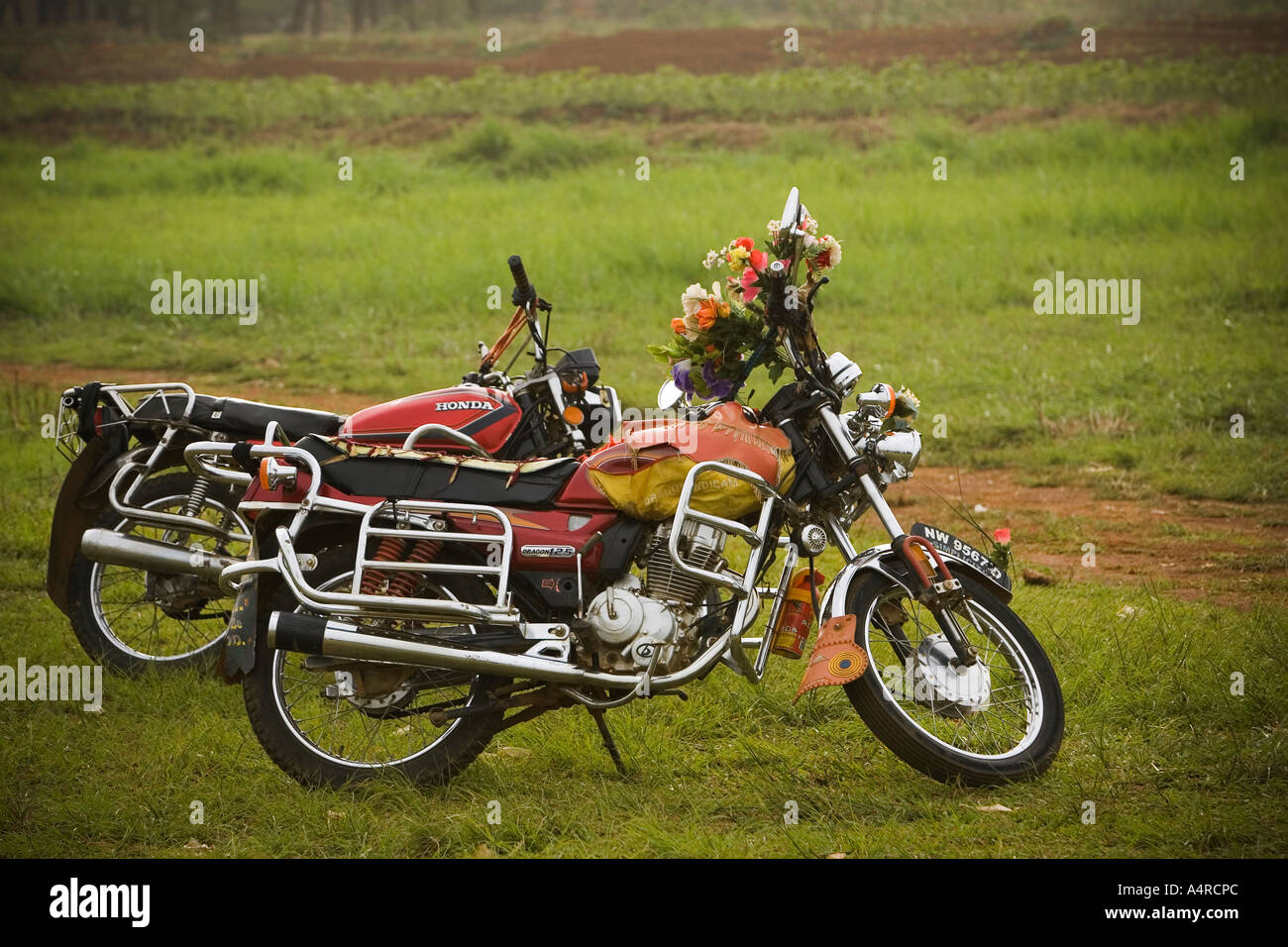 Close up parked motorcycles on hi-res stock photography and images - Alamy