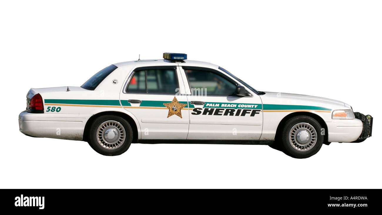 Sheriff policeman check up driver road street car vehicle transport cut ...