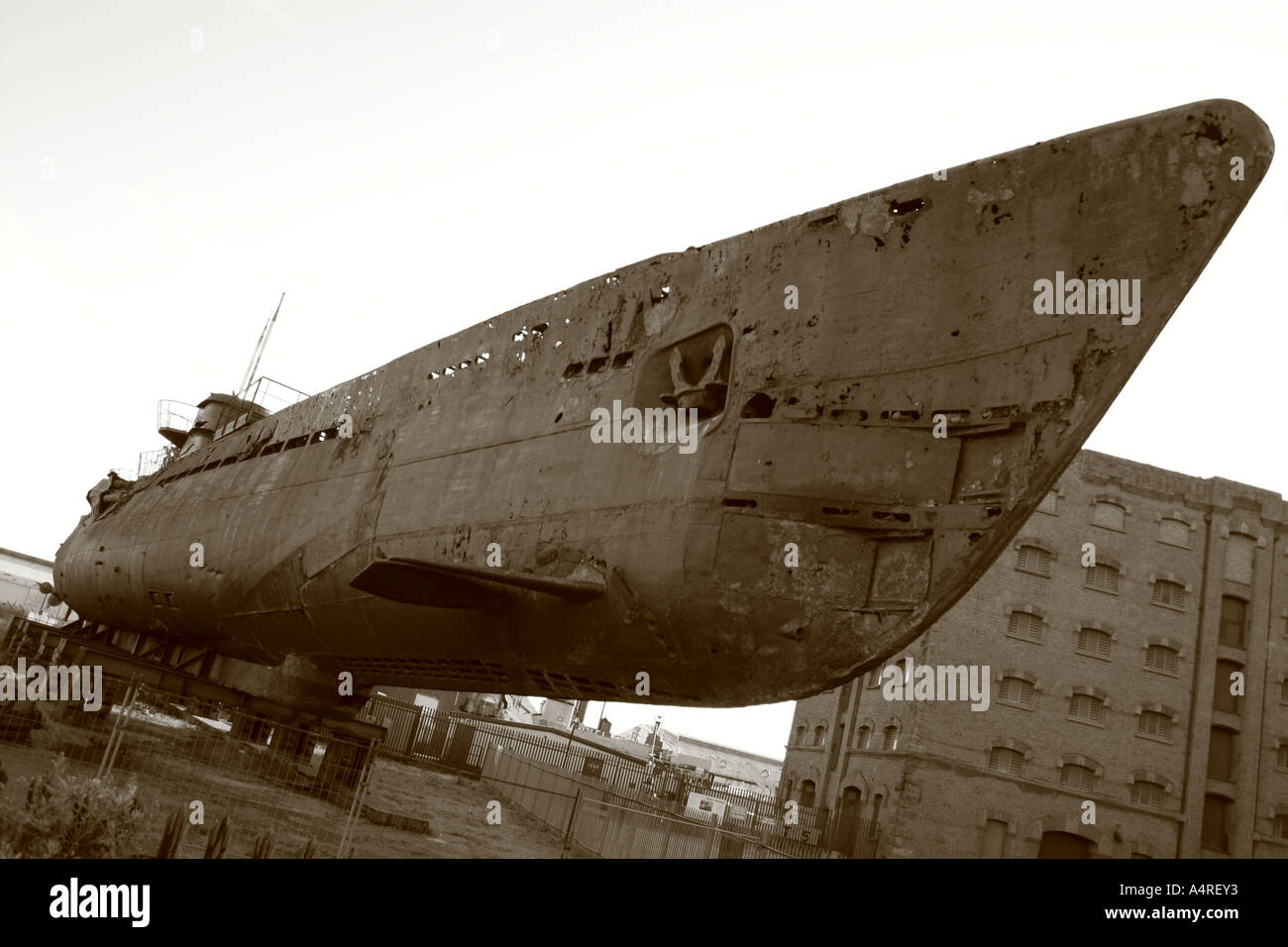 A rusting World War 2 submarine Stock Photo - Alamy