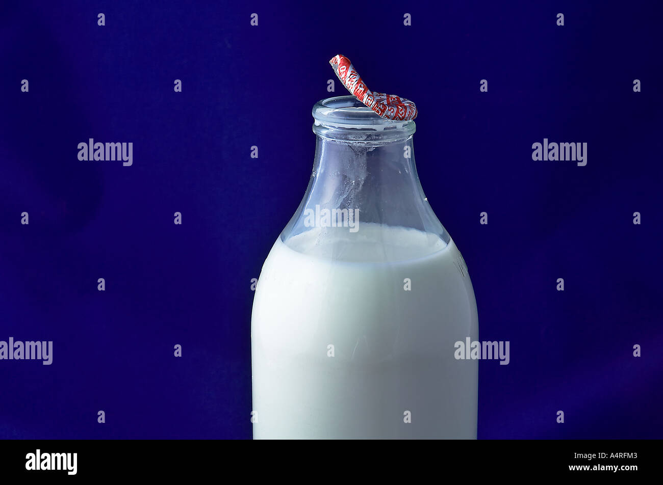 Open Milk Bottle Stock Photo - Alamy