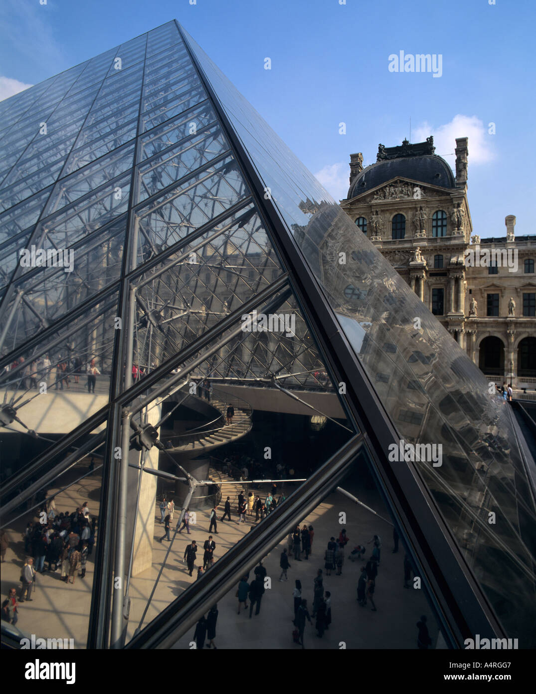 Glass entrance Pyramid at the Louvre, Paris , France Stock Photo - Alamy