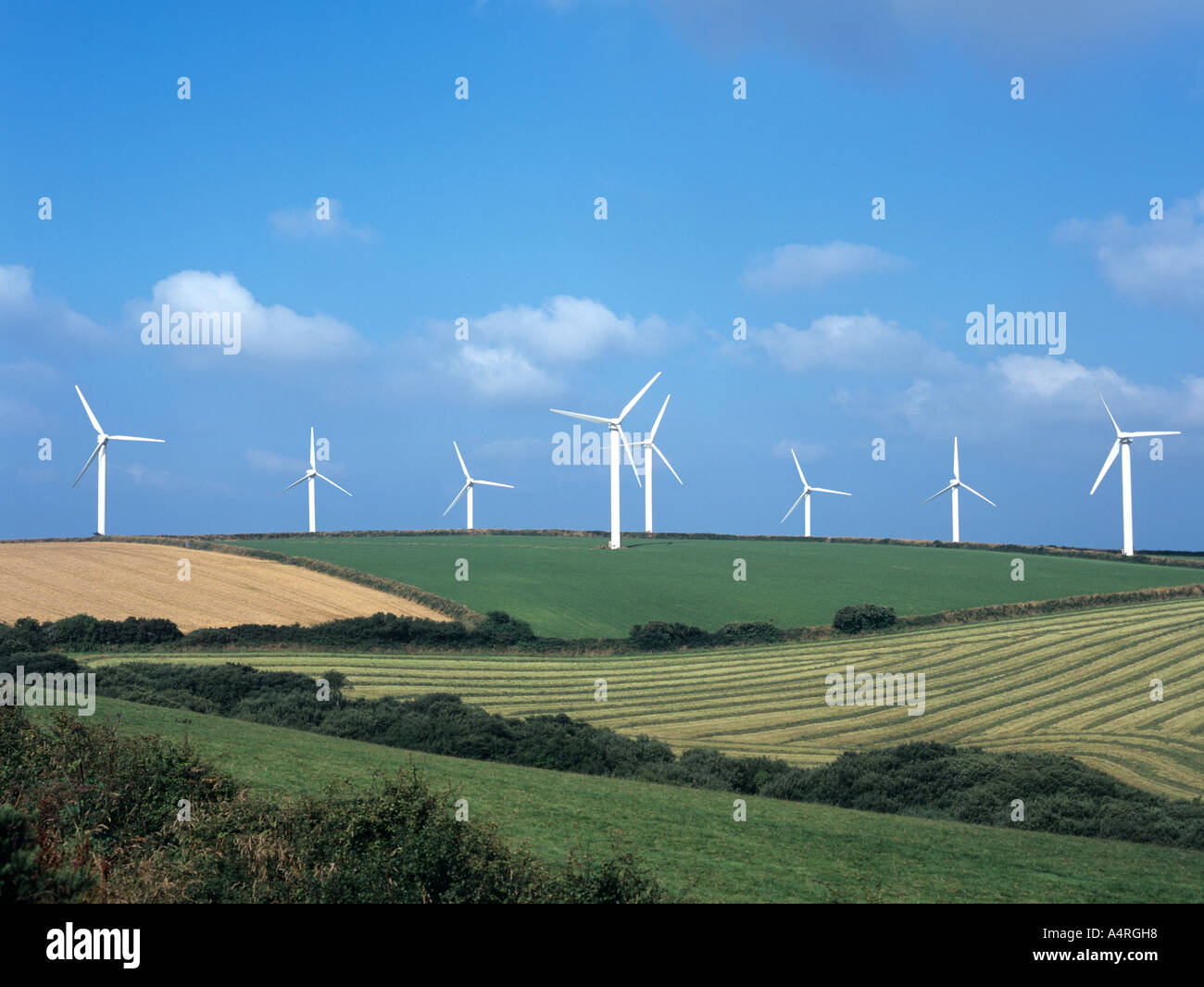 Wind Turbines, Cornwall, England Stock Photo - Alamy