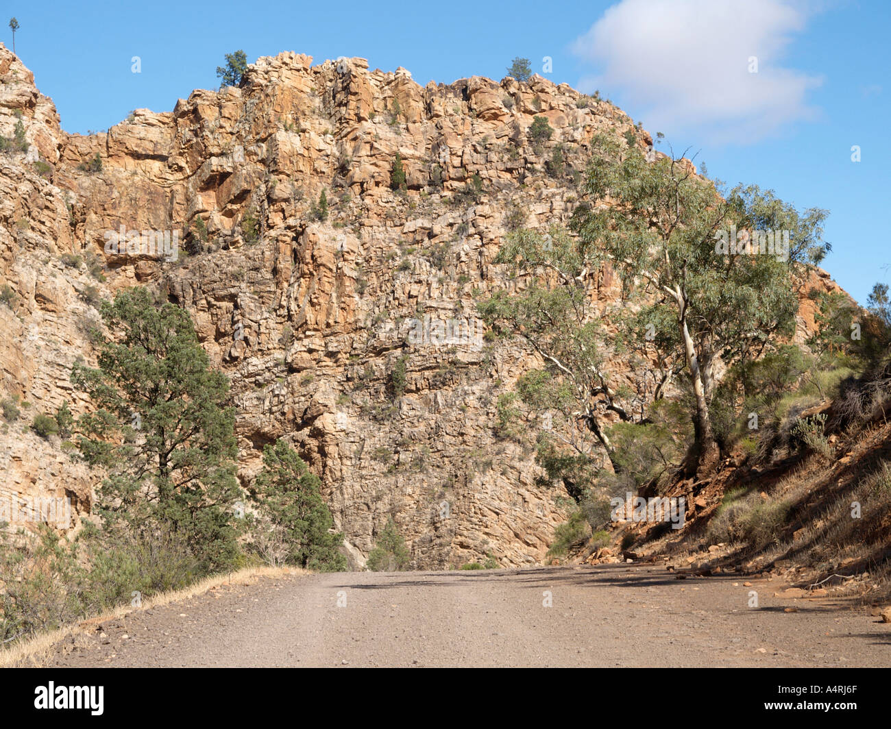 GEOLOGICAL ROCK FEATURES FLINDERS RANGES NATIONAL PARK WHILST ...