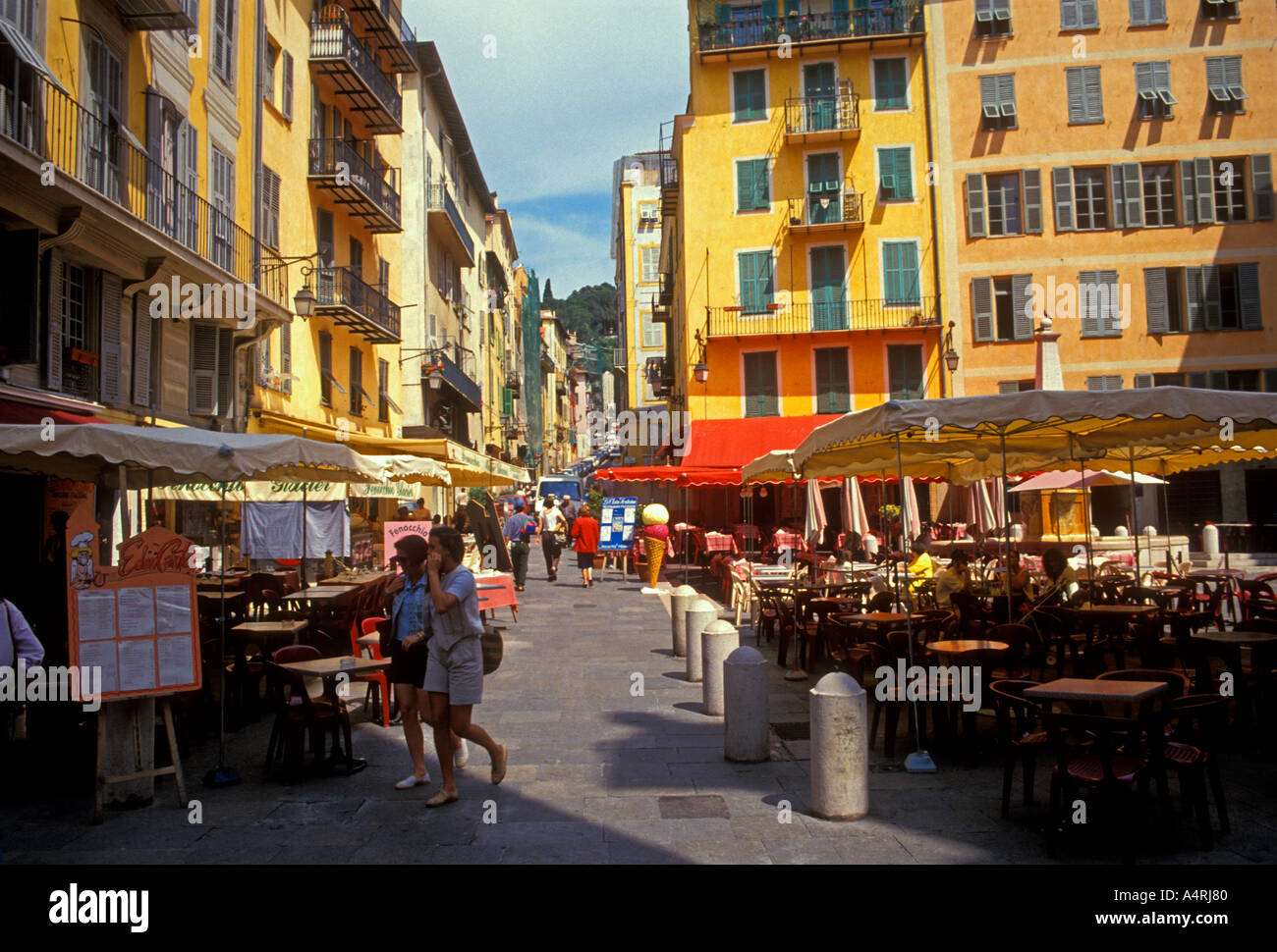 French people, tourists, old quarter, Place de l'Ancien Senat, city of ...