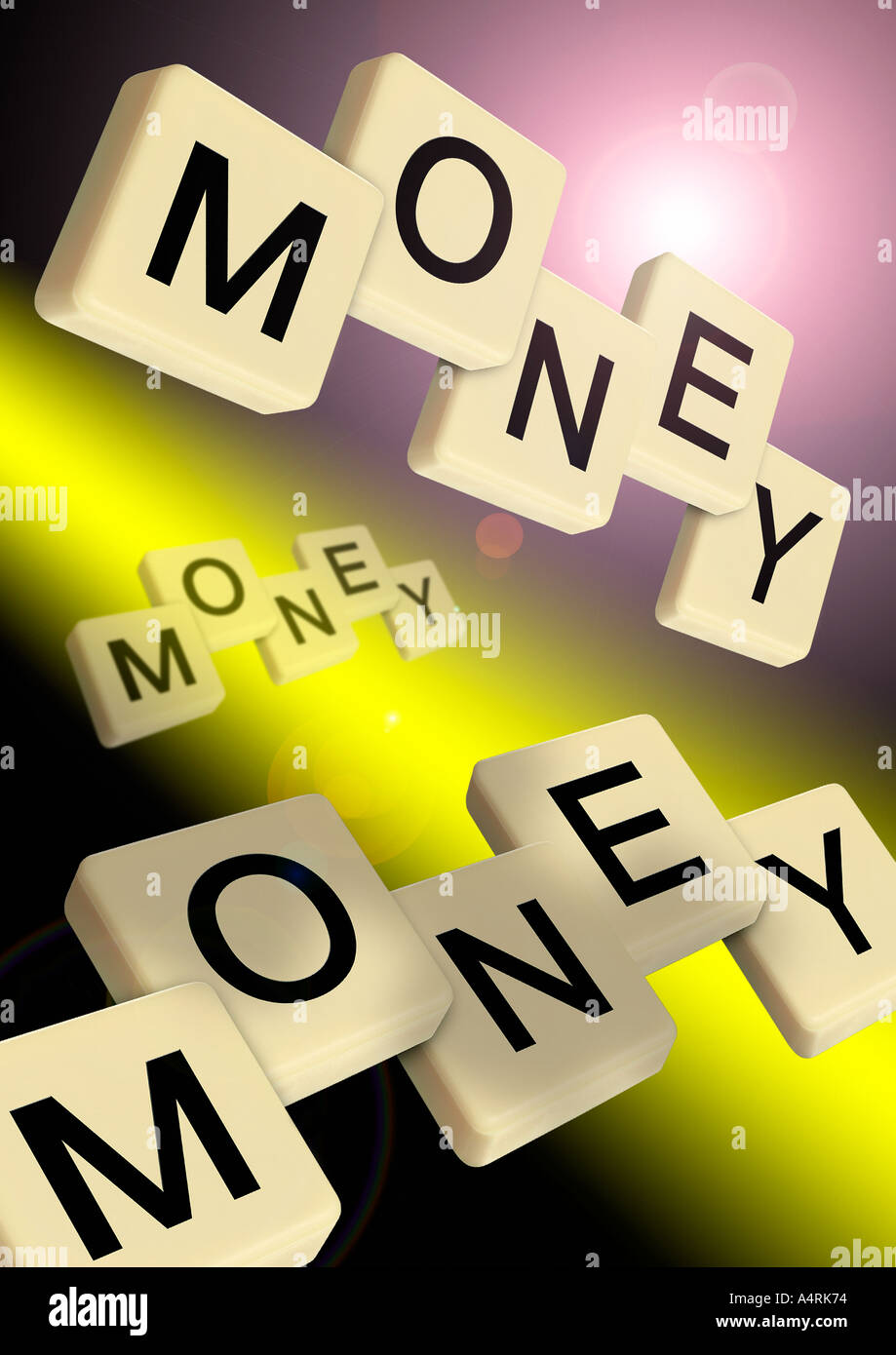 Letters money Buchstaben money Stock Photo - Alamy