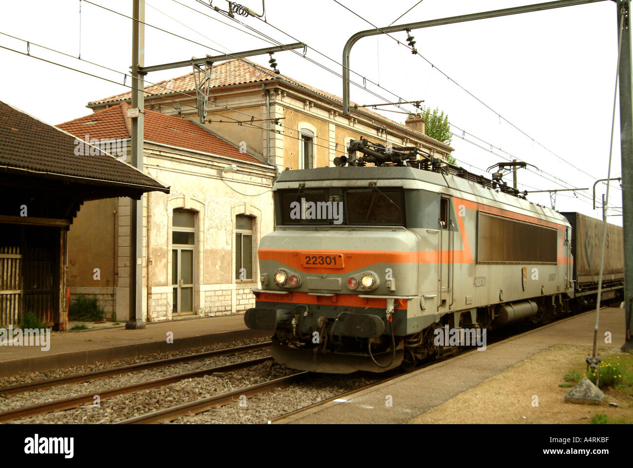 trainMBF1630 Tournon Ardeche Rhone Valley France SNCF class 22000 electric loco 22301 hauls ...