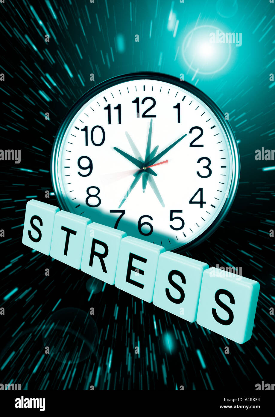 stress clock and turning pointers hands Uhr und Zeiger bewegt Stock ...