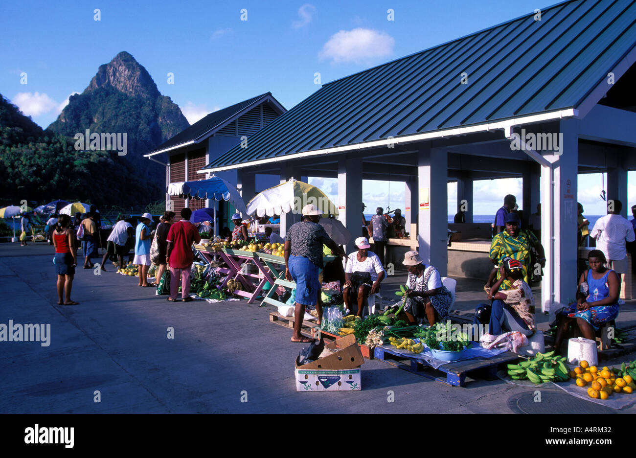 Fruits and vegetables market in Soufriere St Lucia Stock Photo - Alamy