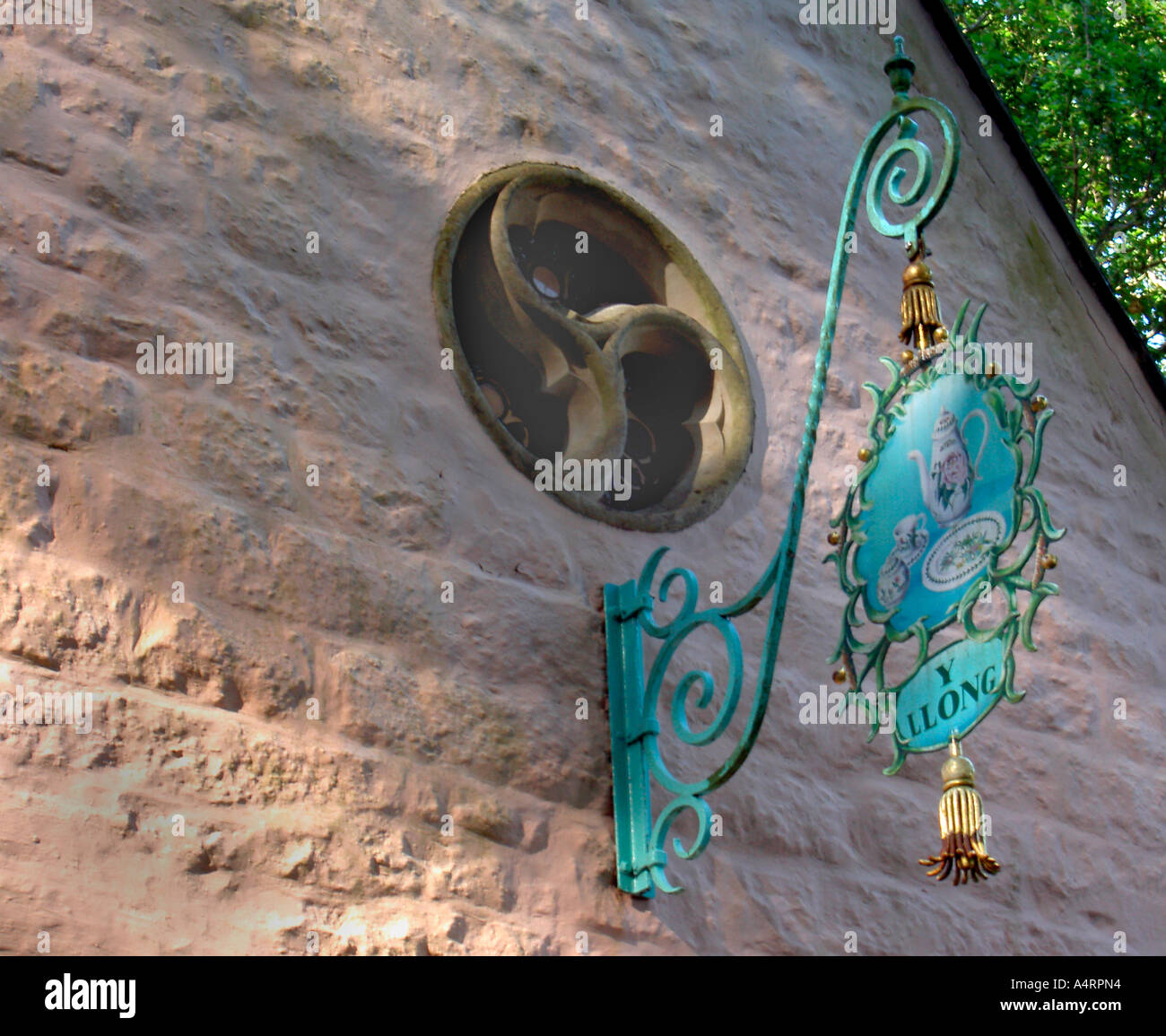 Salutation shop sign, The ship Shop in Portmeirion, Porthmadog, Gwynedd ...