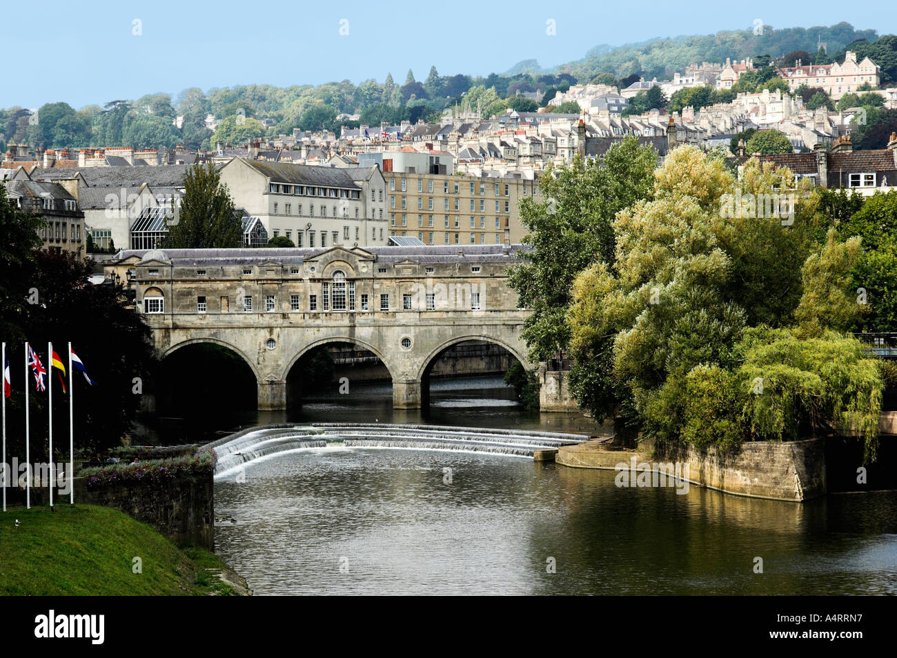 Pulteney Bridge, Bath, Somerset, England. A classic bridge with ...
