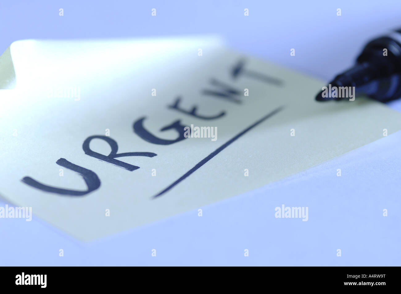 urgent written message Stock Photo - Alamy