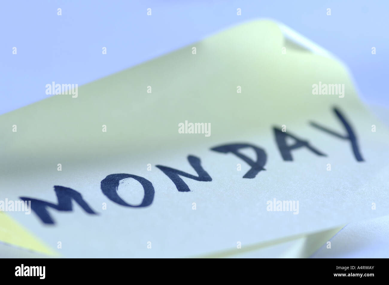 weekdays, monday memo Stock Photo - Alamy