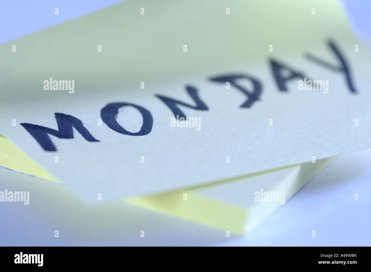 weekdays, monday memo Stock Photo - Alamy