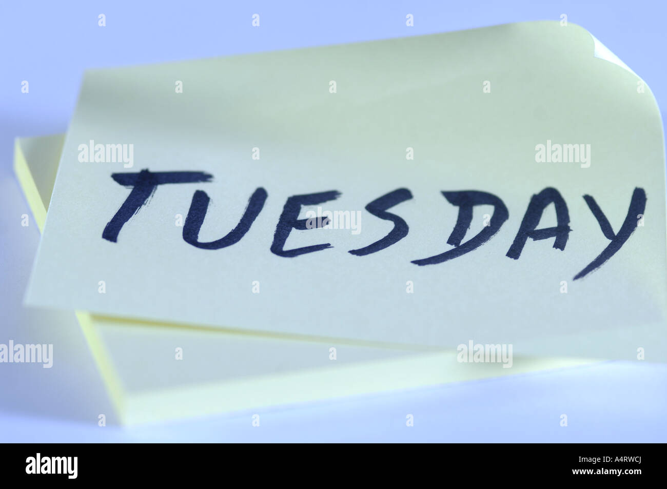 weekdays, tuesday memo Stock Photo - Alamy