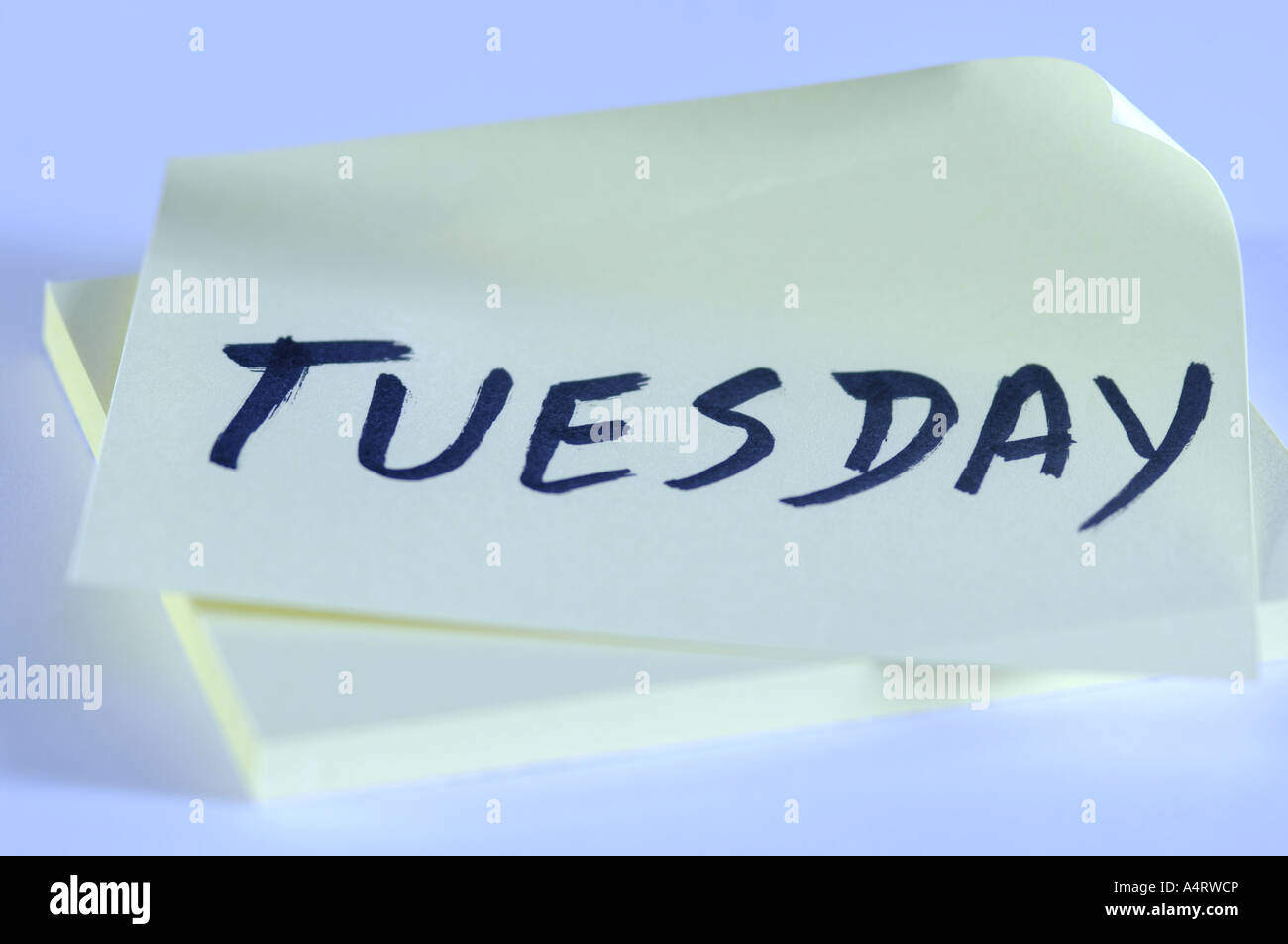 weekdays, tuesday memo Stock Photo - Alamy
