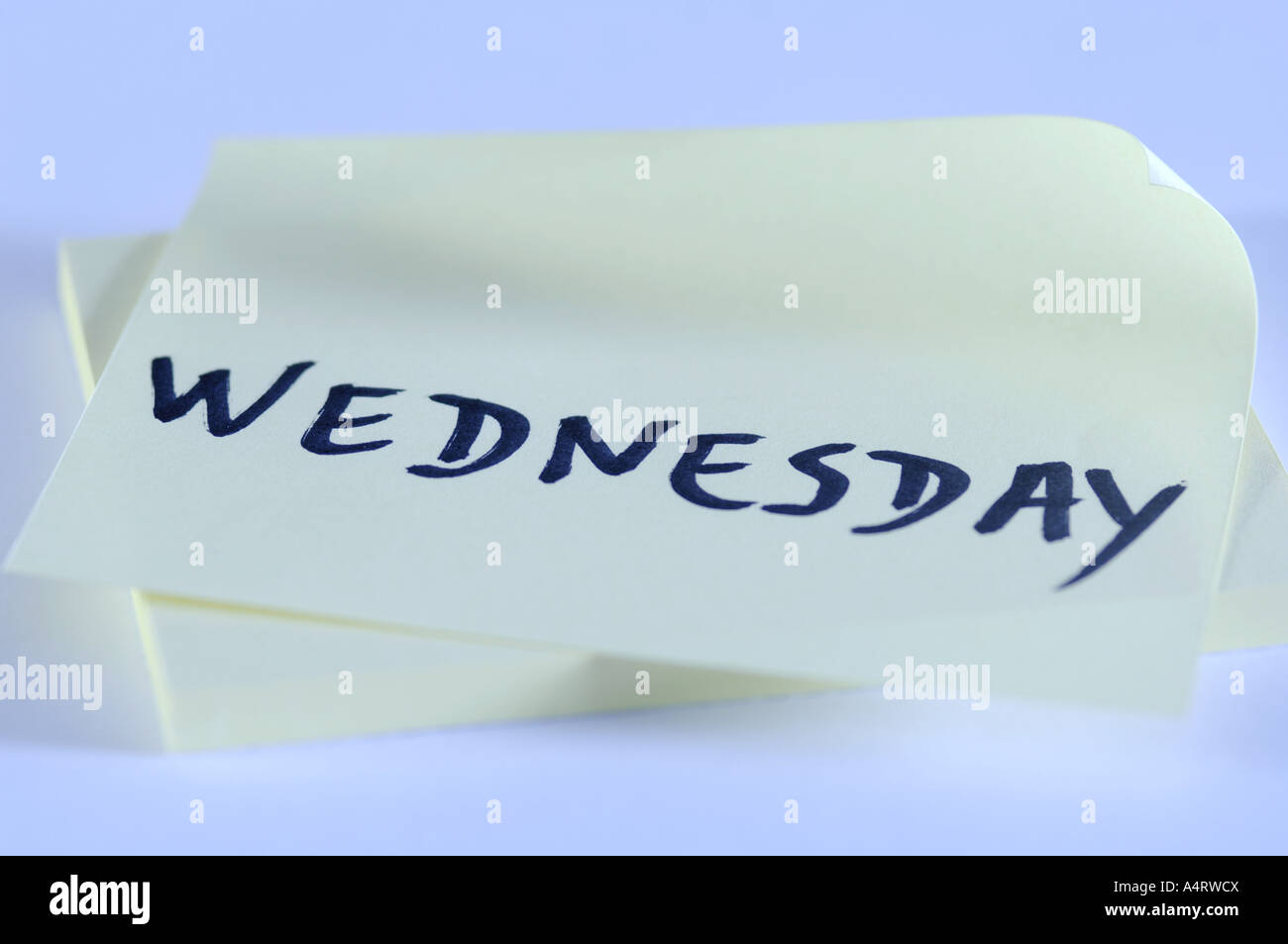 weekdays, wednesday memo Stock Photo - Alamy
