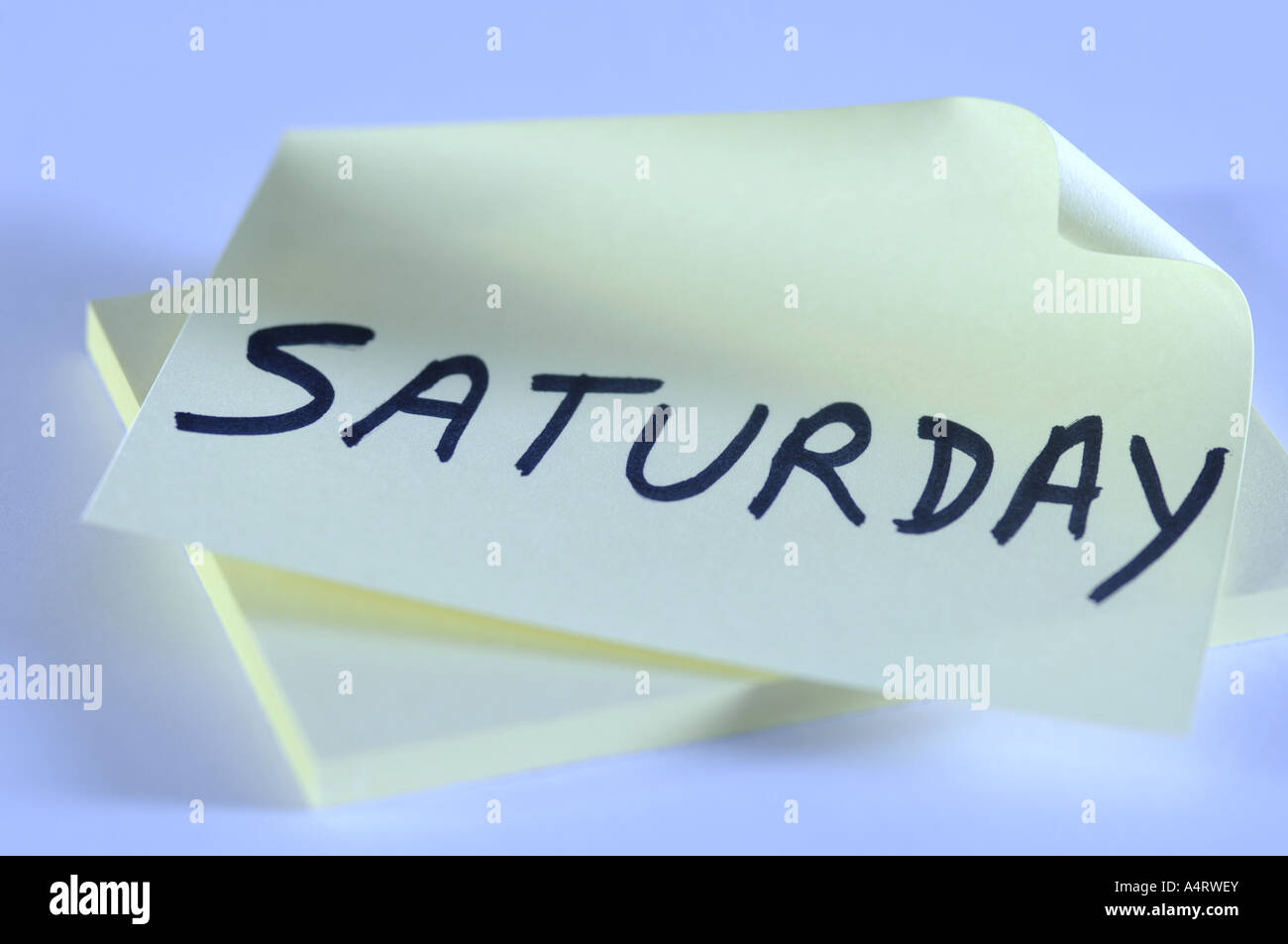 weekdays, saturday memo Stock Photo - Alamy