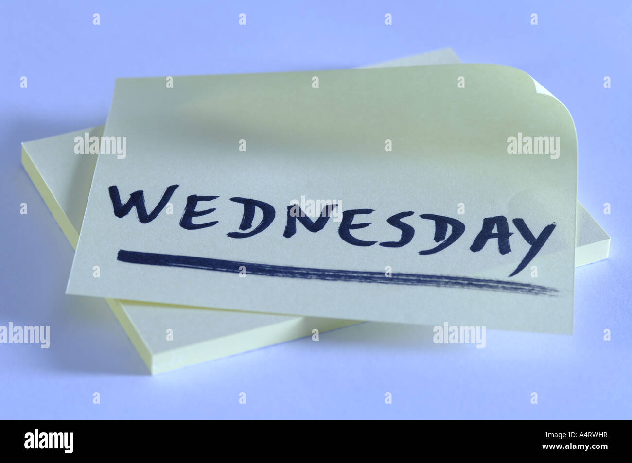 weekdays, wednesday memo Stock Photo - Alamy