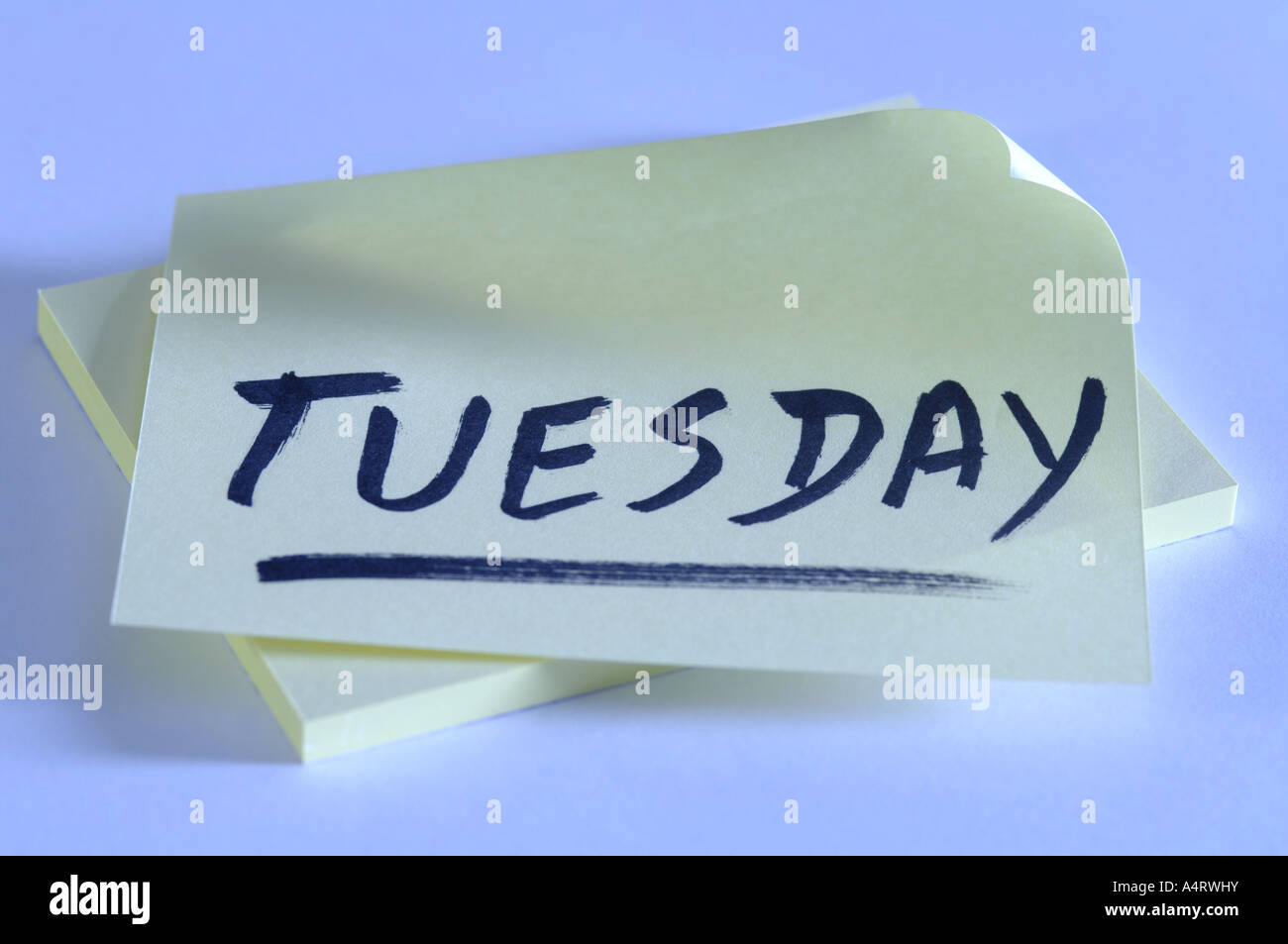 weekdays, tuesday memo Stock Photo - Alamy