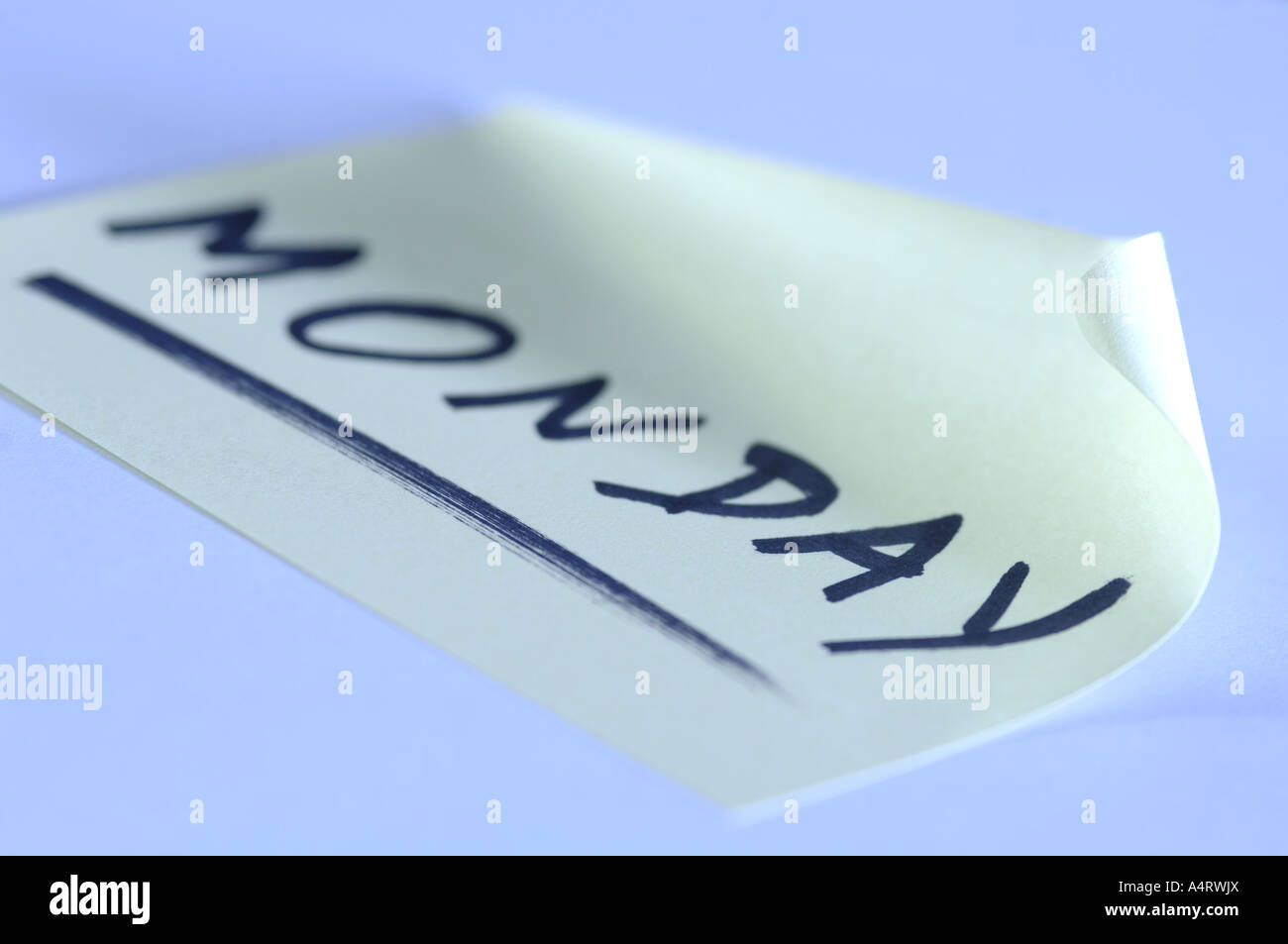 weekdays, monday memo Stock Photo - Alamy