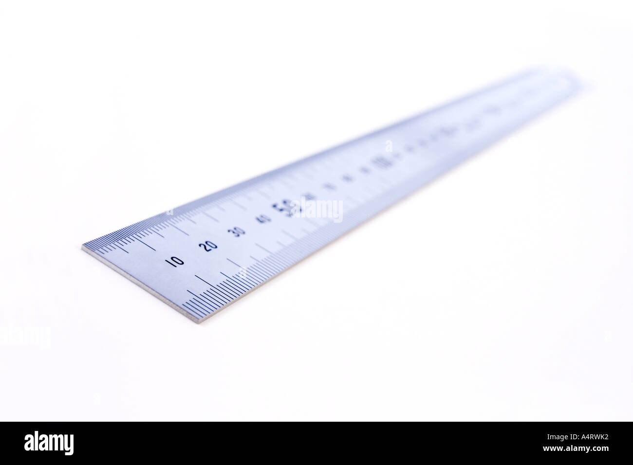 stainless steel ruler with metric markings Stock Photo - Alamy