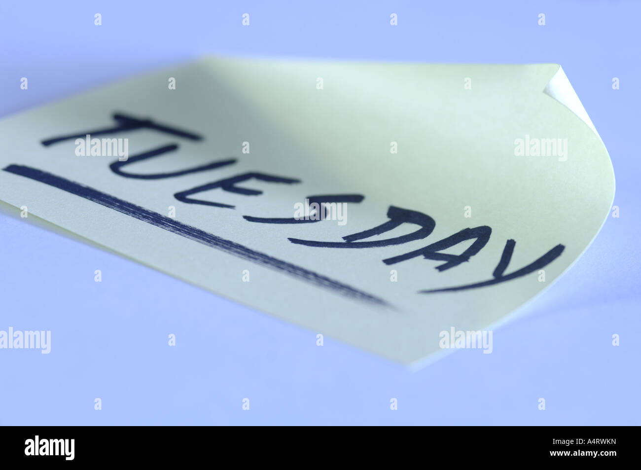 weekdays, tuesday memo Stock Photo - Alamy