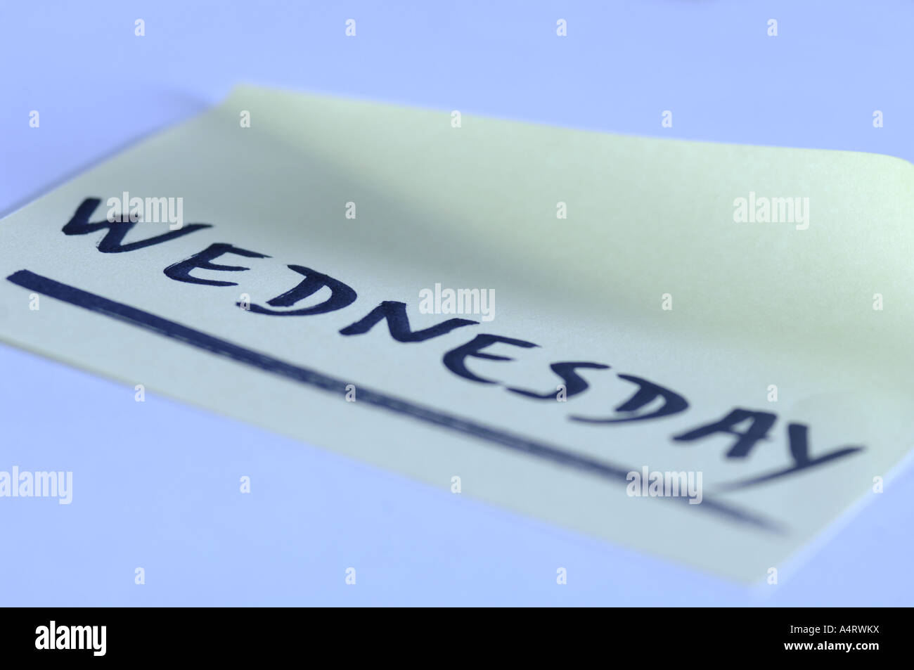weekdays, wednesday memo Stock Photo - Alamy
