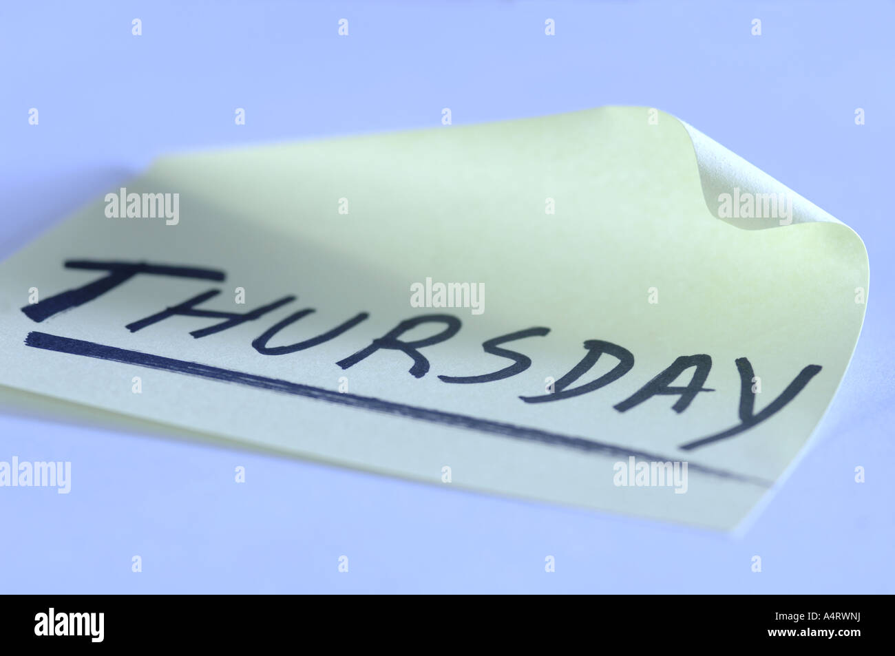 weekdays, thursday memo Stock Photo - Alamy