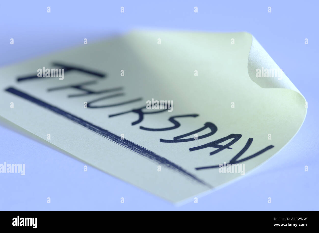weekdays, thursday memo Stock Photo - Alamy