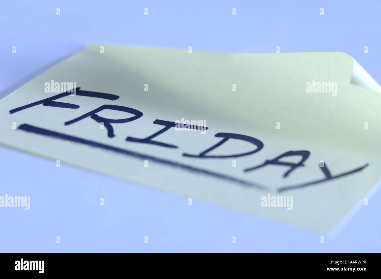 weekdays, friday memo Stock Photo - Alamy