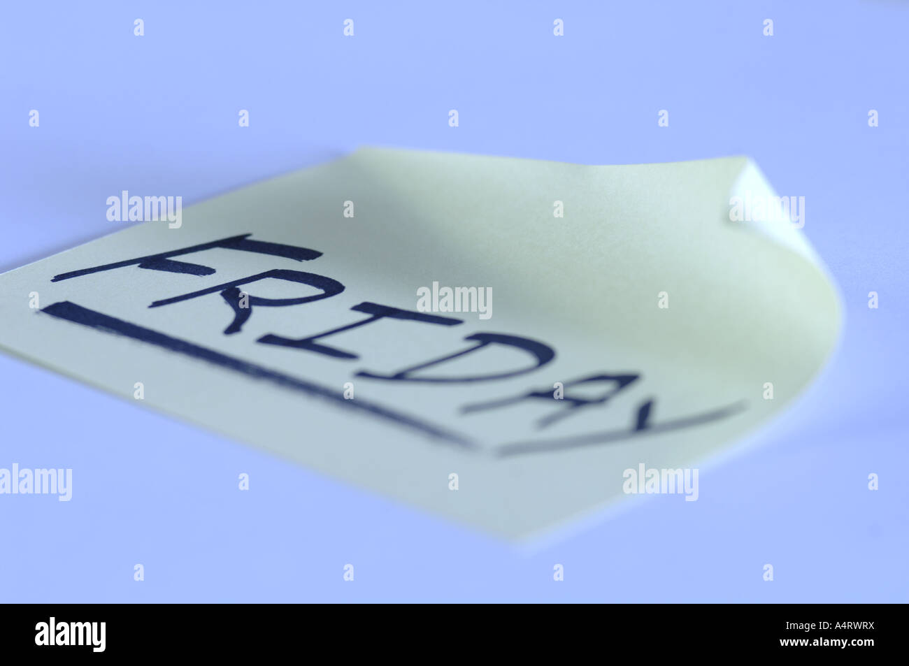 weekdays, friday memo Stock Photo - Alamy