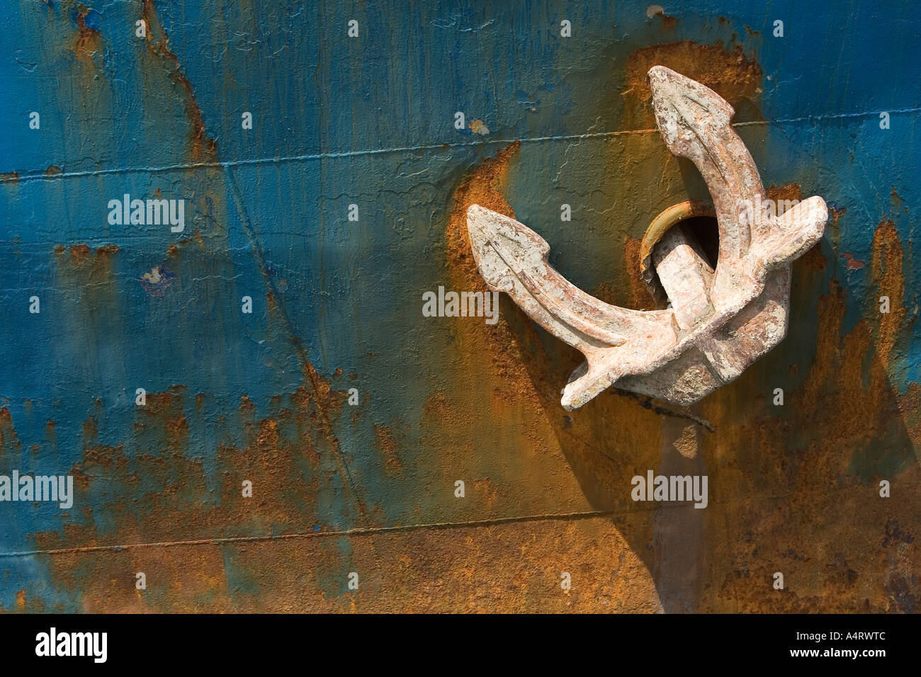 Close up of an anchor of a ship Stock Photo - Alamy