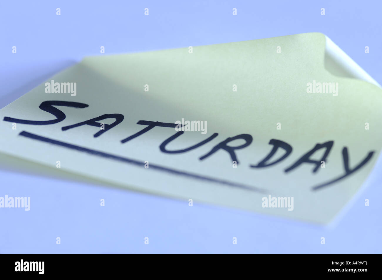 weekdays, saturday memo Stock Photo - Alamy
