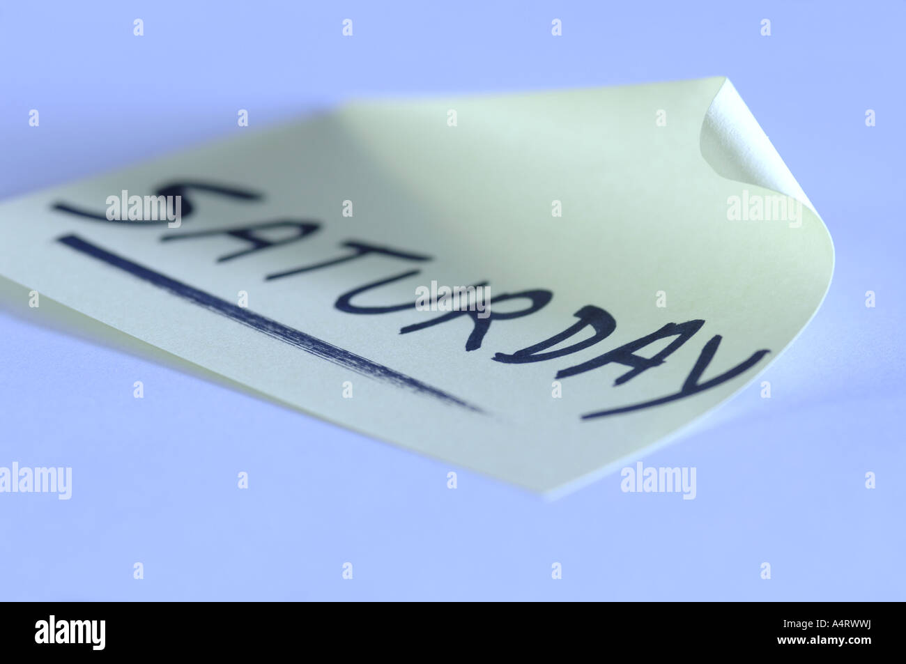 weekdays, saturday memo Stock Photo - Alamy