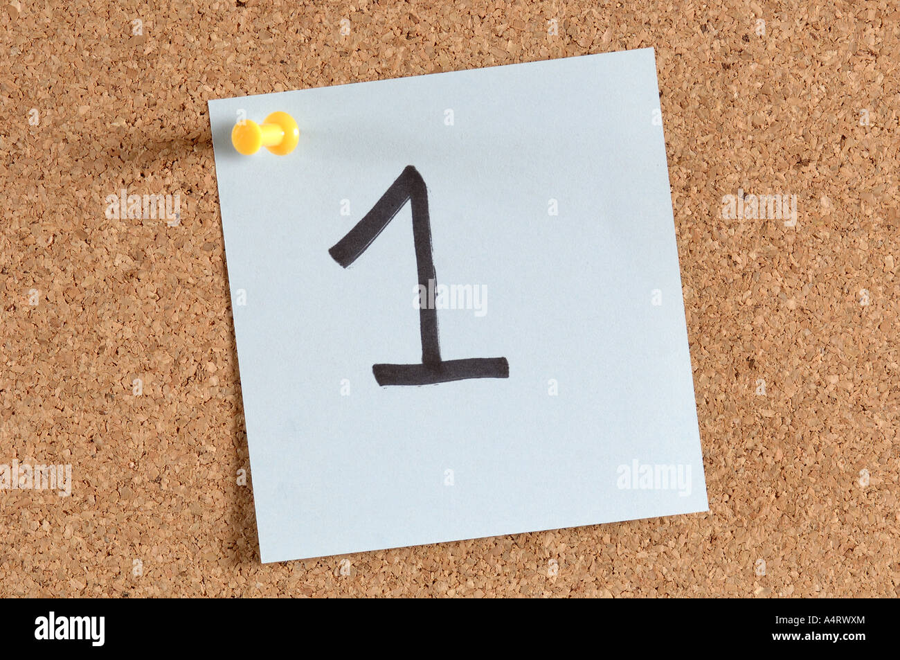 number 1 on message board Stock Photo - Alamy