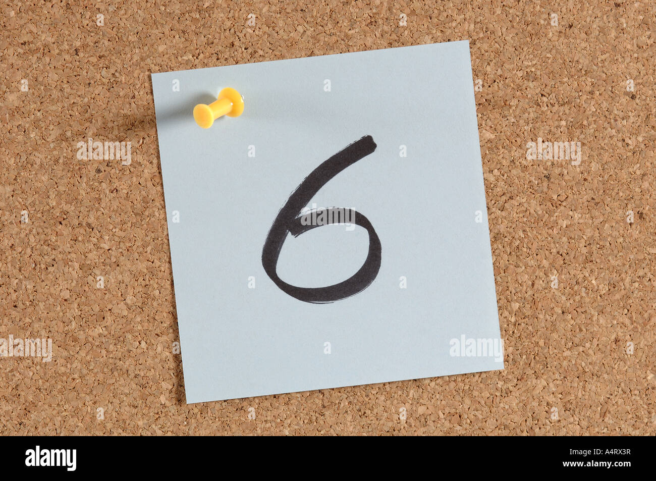 number 6 on message board Stock Photo - Alamy